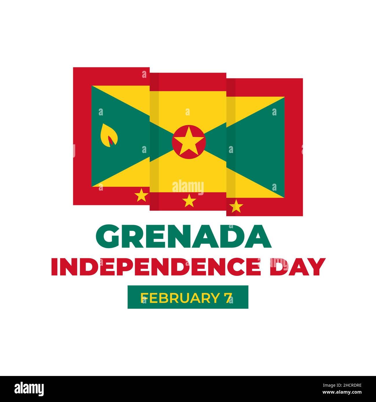 Grenada Independence Day typography poster. National holiday celebrated ...