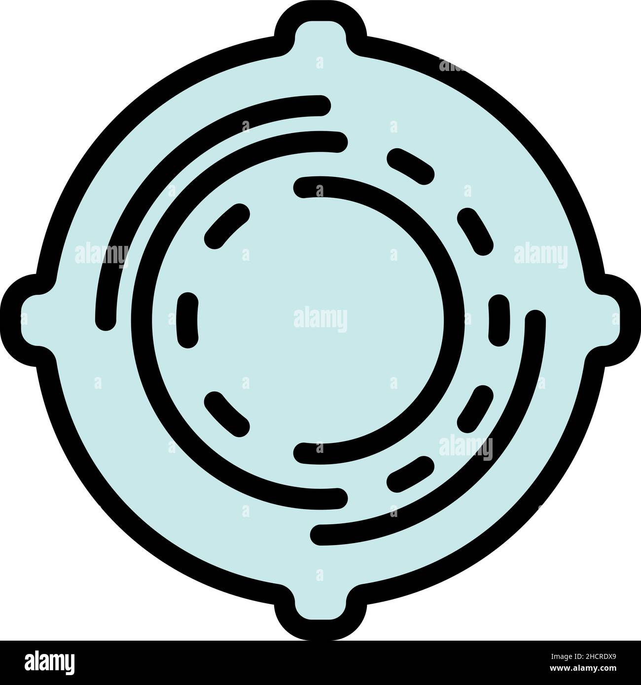 Surface manhole icon. Outline surface manhole vector icon color flat ...