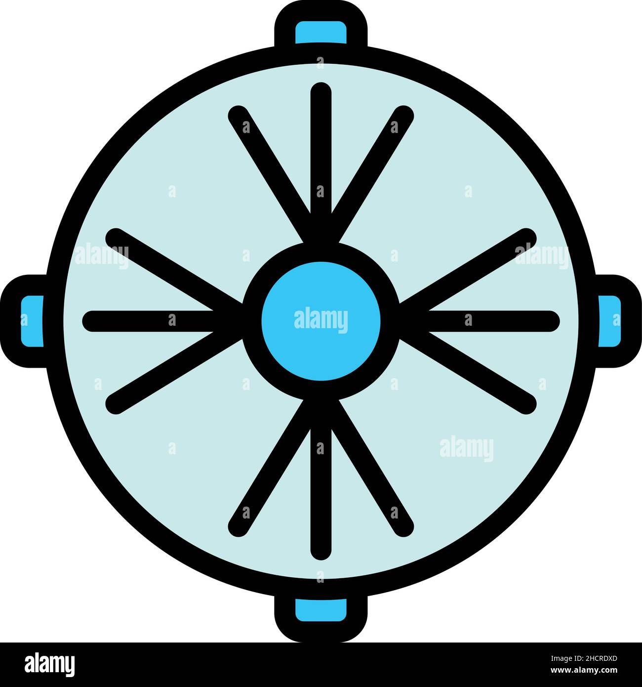 Drain manhole icon. Outline drain manhole vector icon color flat ...