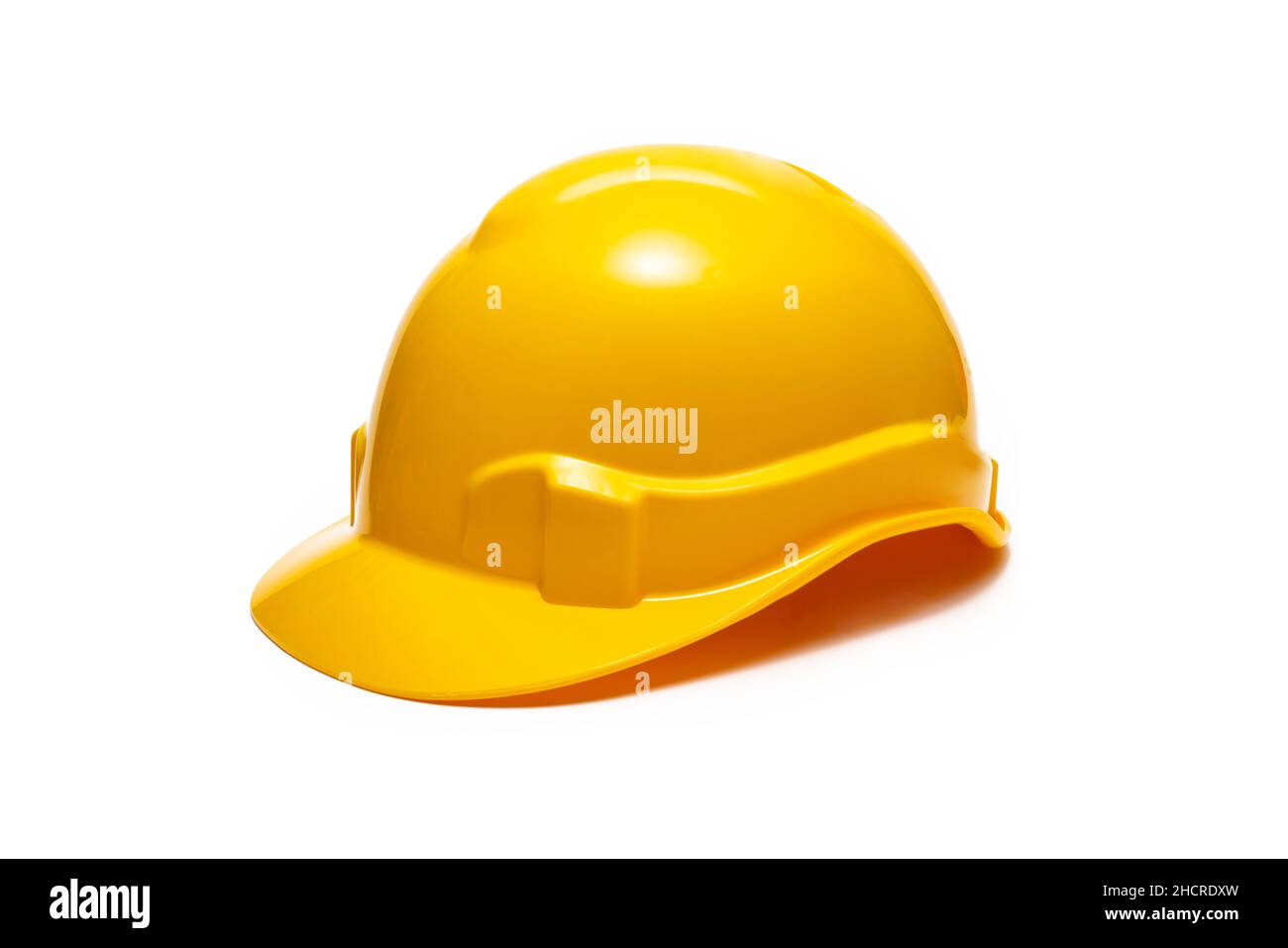 Plastic safety helmet isolated on white background Stock Photo - Alamy