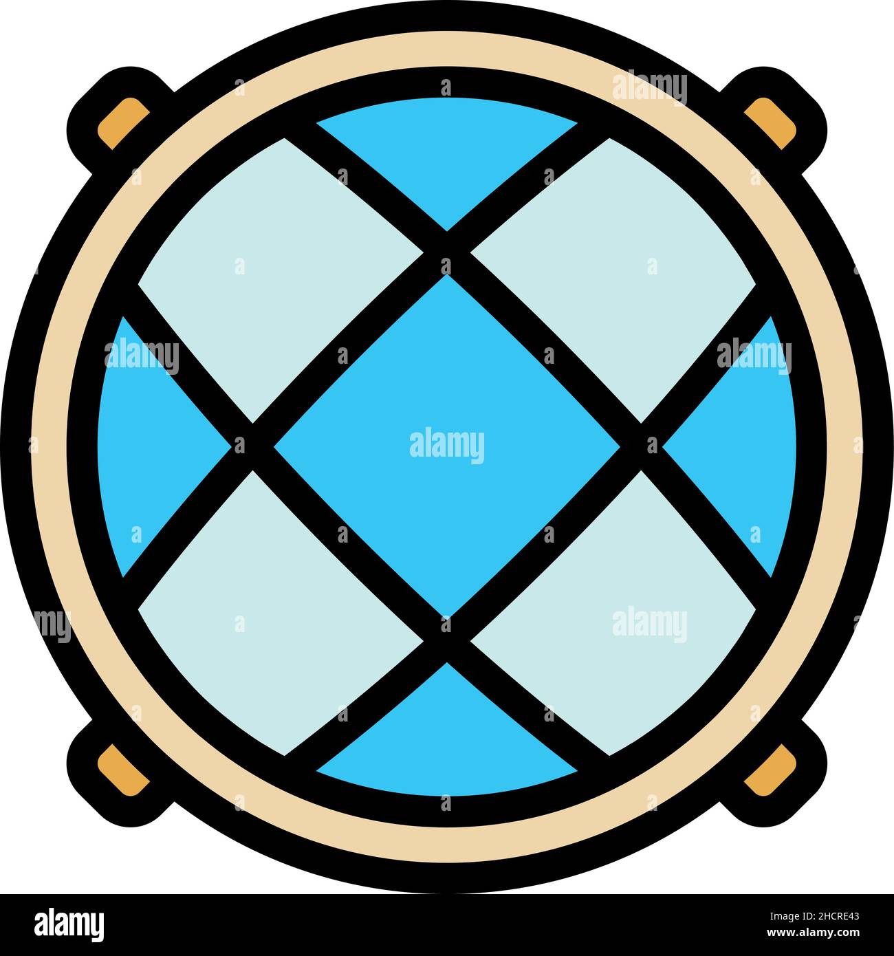 Protection manhole icon. Outline protection manhole vector icon color ...