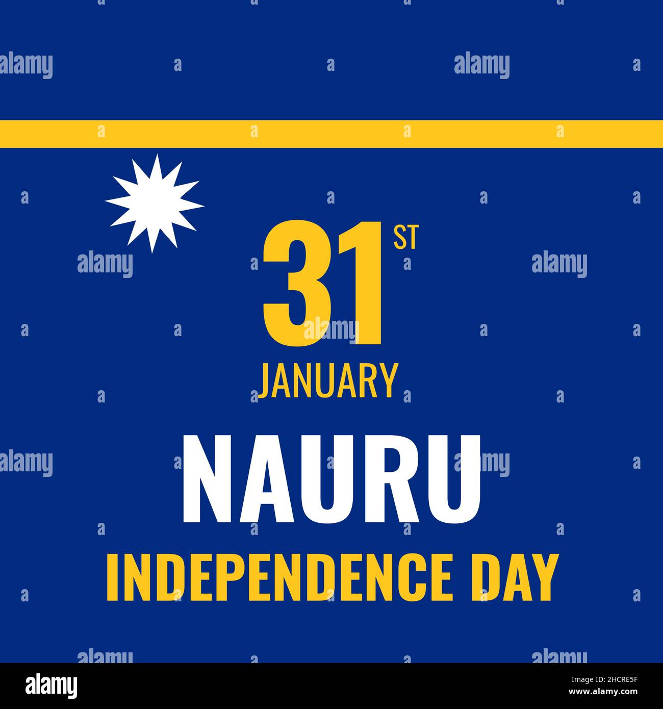Nauru Independence Day banner. National holiday celebrate on January 31 ...