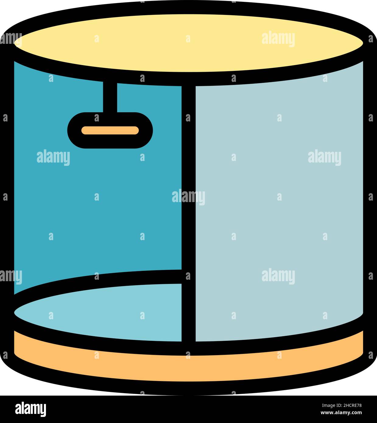 Shower stall icon. Outline shower stall vector icon color flat isolated ...