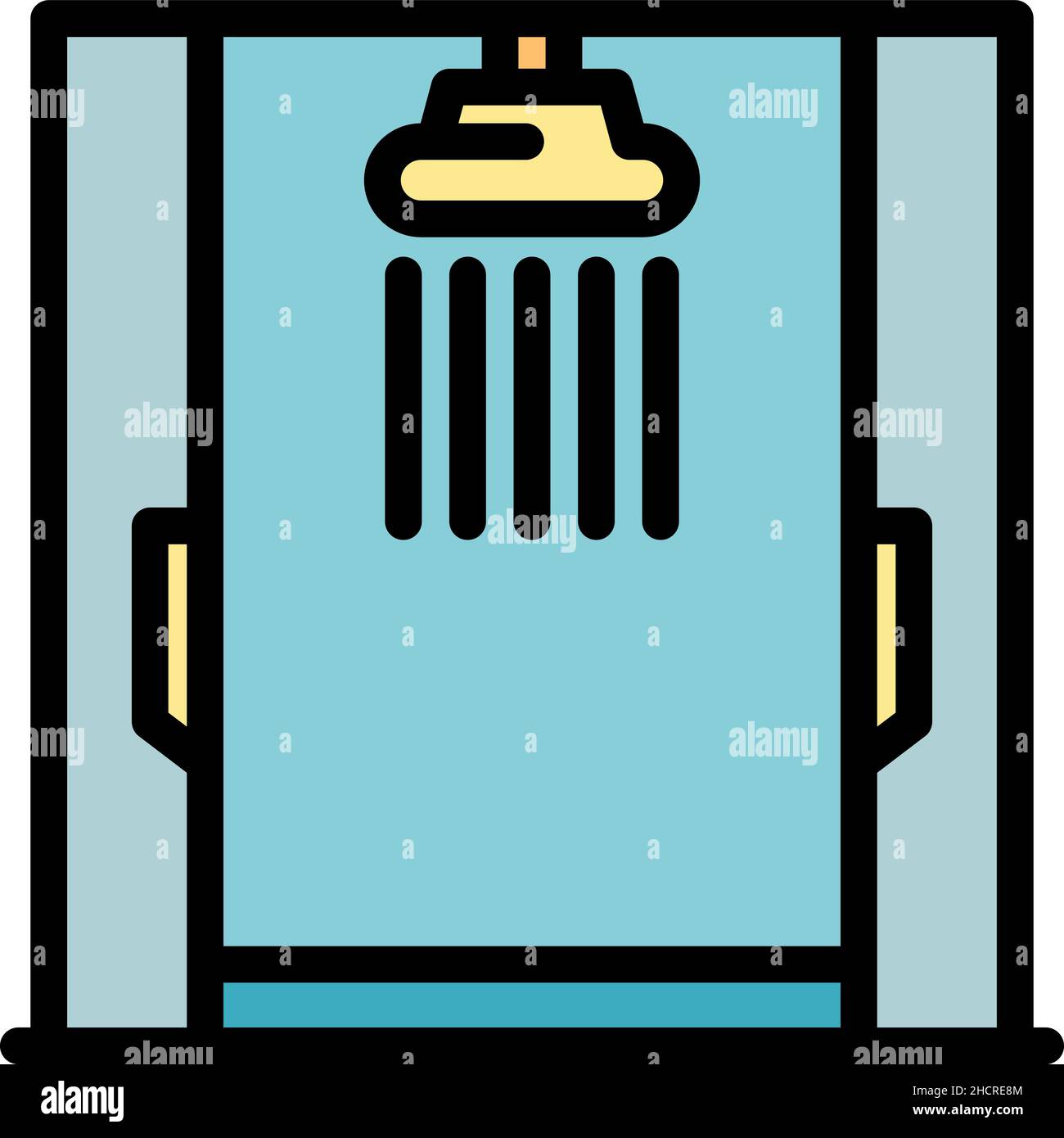 Shower stall interior icon. Outline shower stall interior vector icon ...