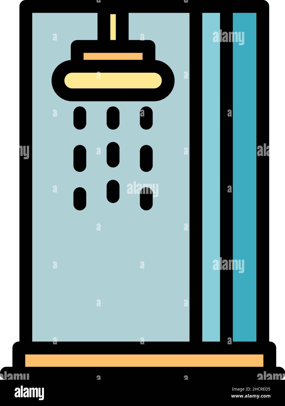 Stall installation icon. Outline stall installation vector icon color ...