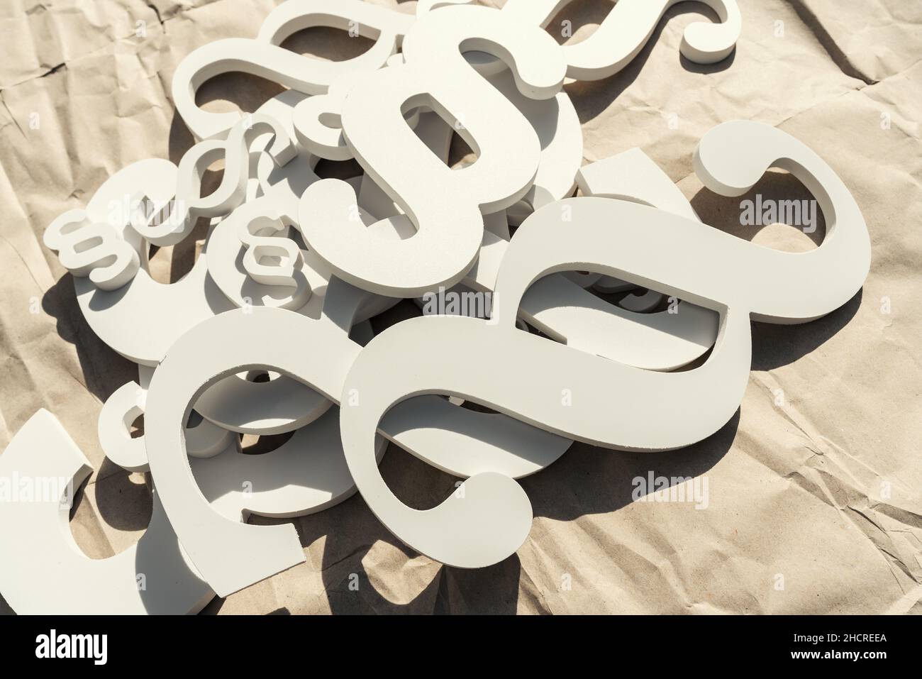 pile of Paragraph signs on crumpled paper - Symbol of Law and Justice ...