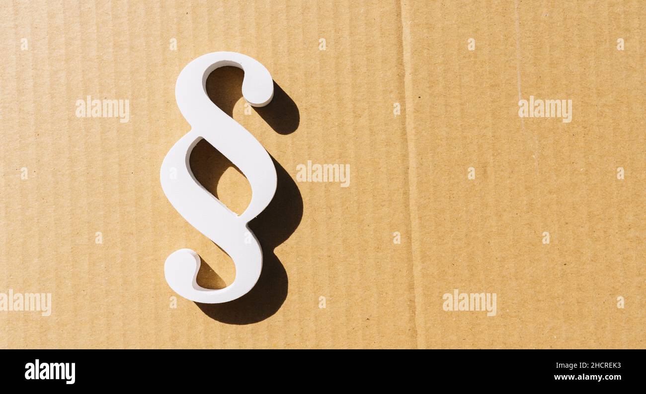 Paragraph sign - Symbol of Law and Justice Stock Photo - Alamy