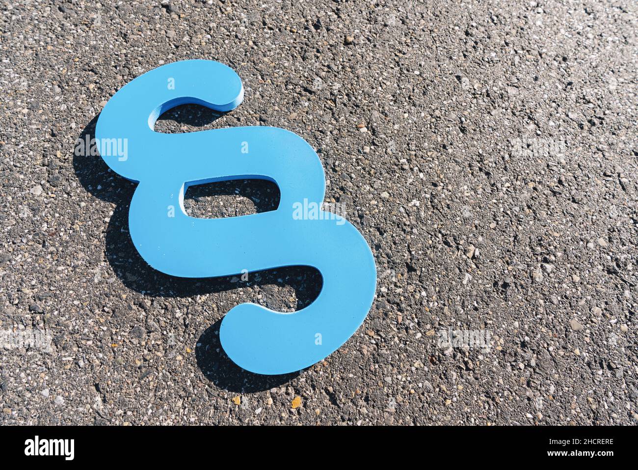 blue paragraph symbol at the street, copyspace for your individual text ...