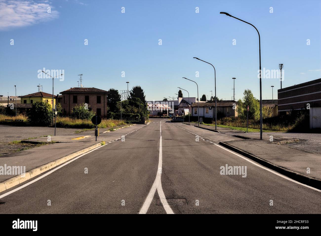 Road in a residential area in the italian countryside Stock Photo - Alamy