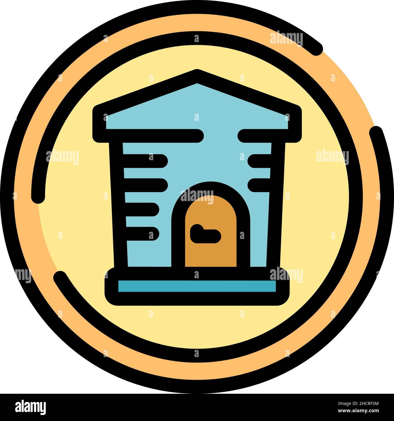 House insurance icon. Outline house insurance vector icon color flat ... House insurance icon. Outline house insurance vector icon color flat ...