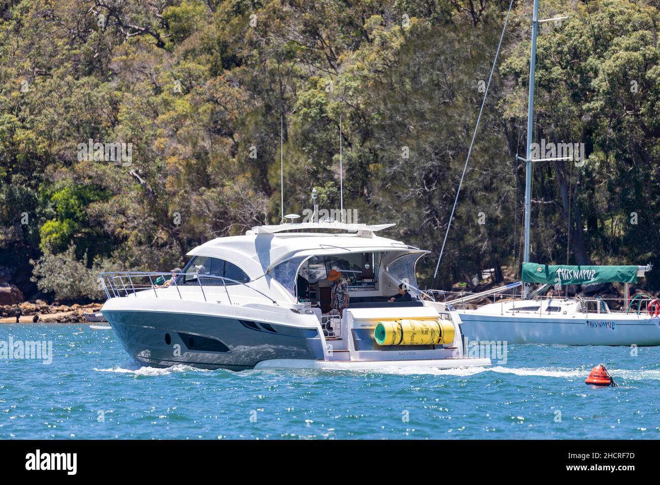 Luxury Riviera motor cruiser leaves the basin area coasters retreat on ...