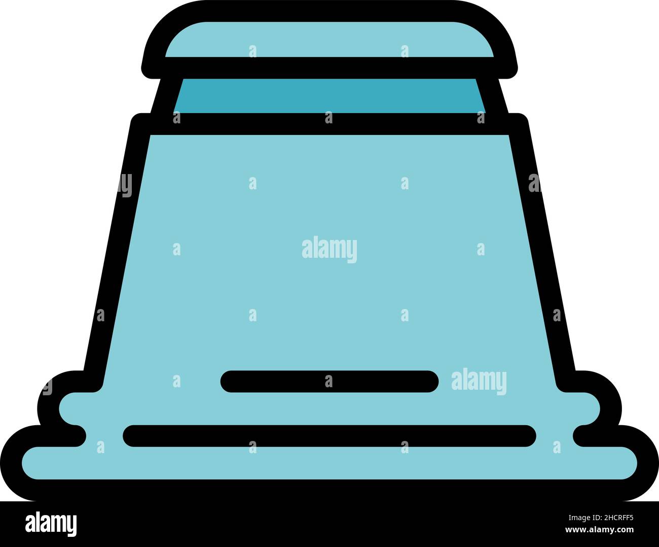 Coffee maker pod icon. Outline coffee maker pod vector icon color flat ...