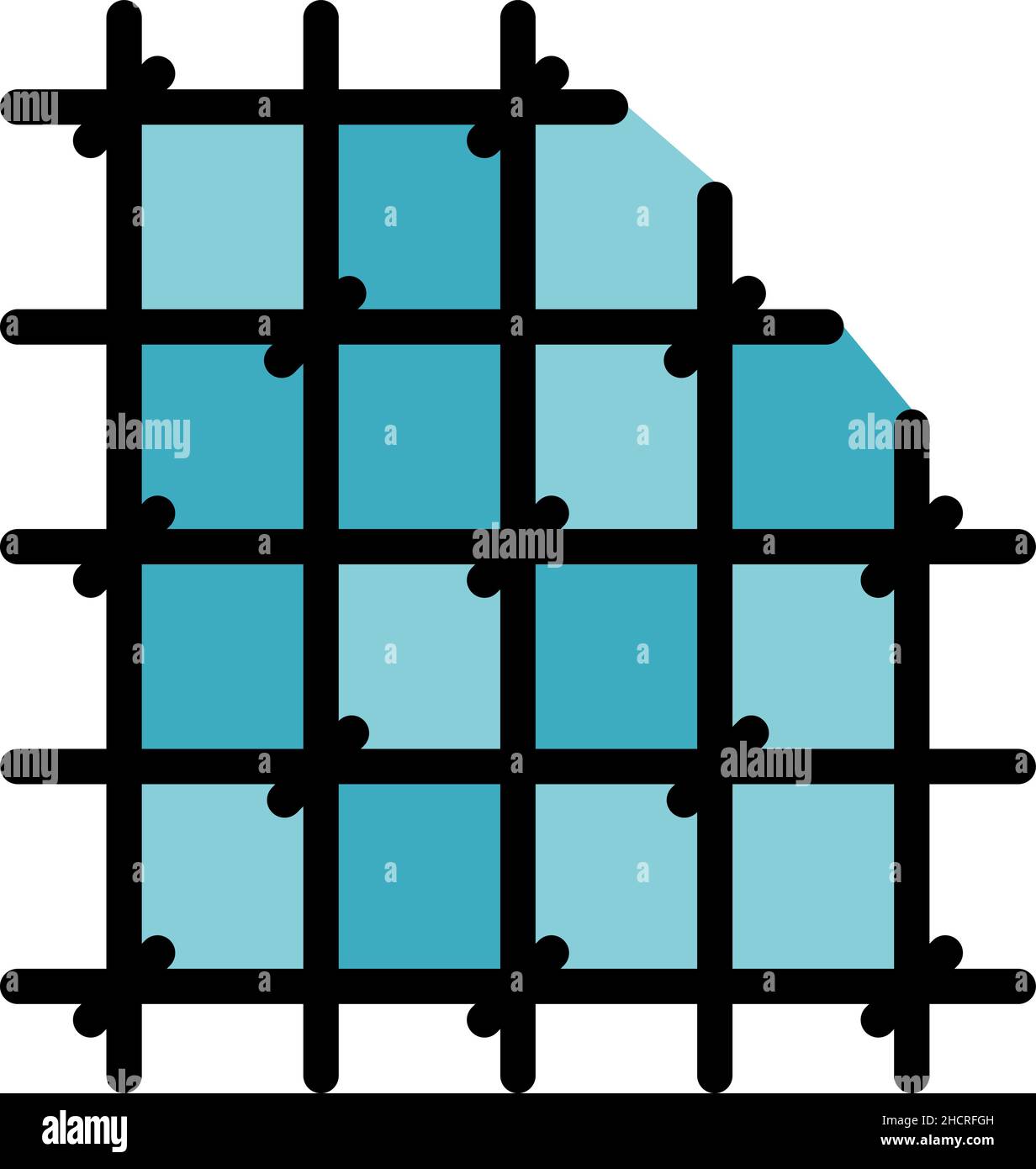 Prison bars icon. Outline prison bars vector icon color flat isolated ...