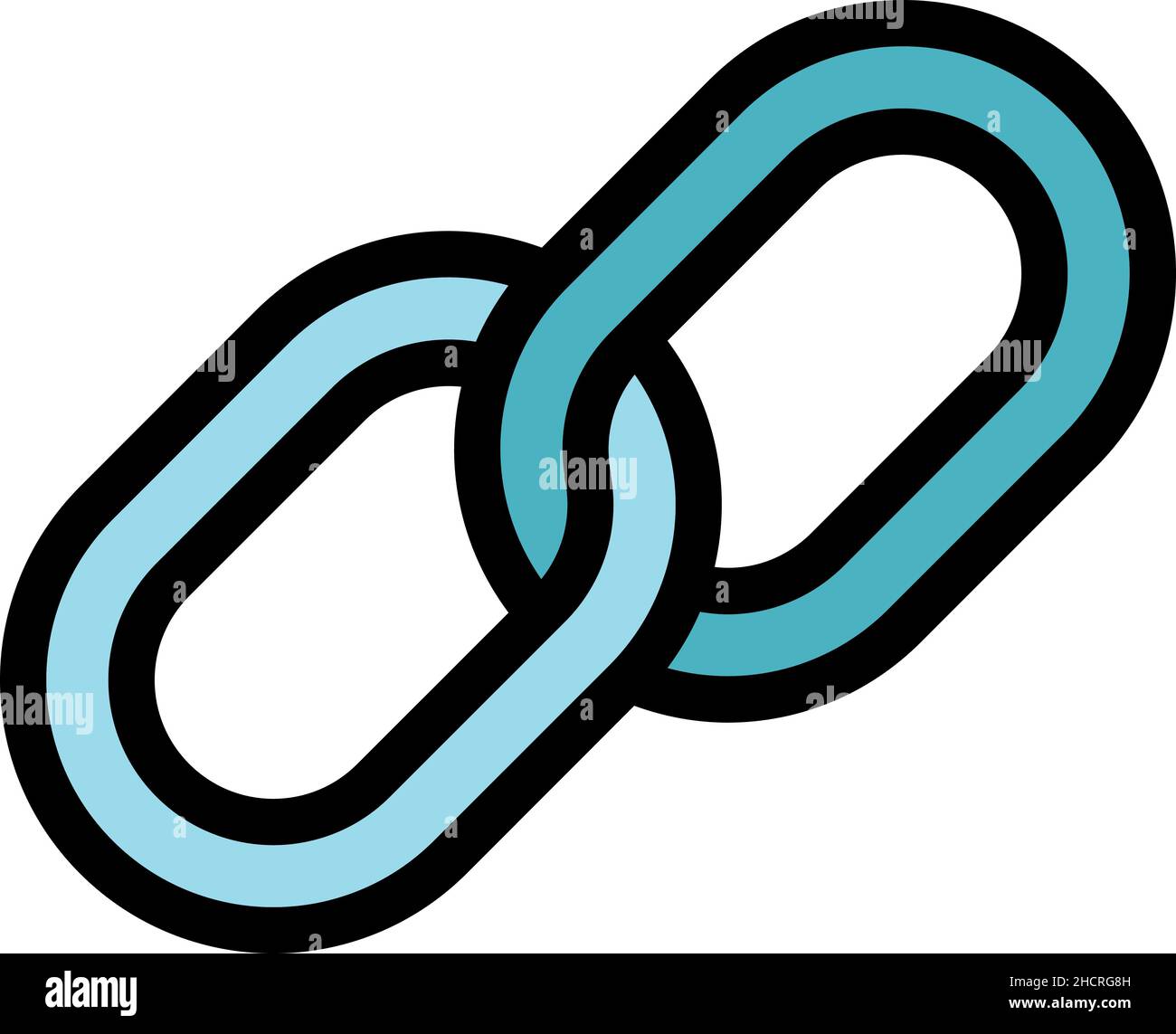 Website link icon. Outline website link vector icon color flat isolated ...
