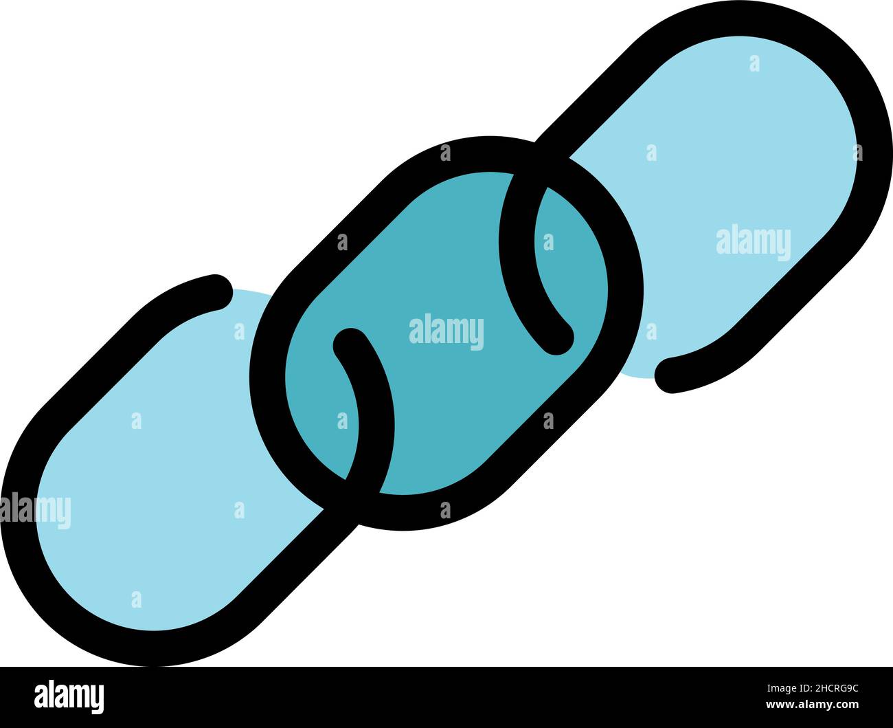 Url chain link icon. Outline url chain link vector icon color flat ...