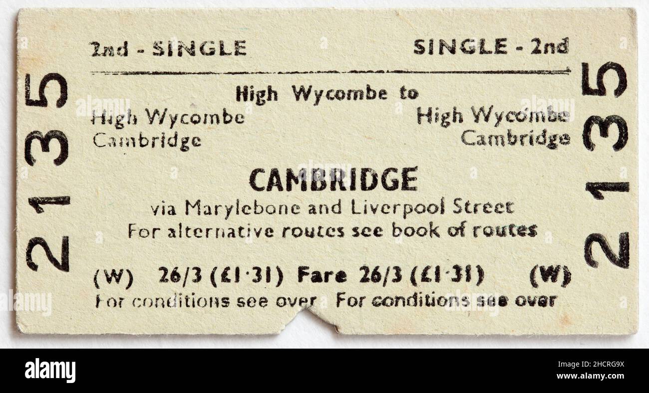 British rail tickets vintage hi-res stock photography and images - Alamy