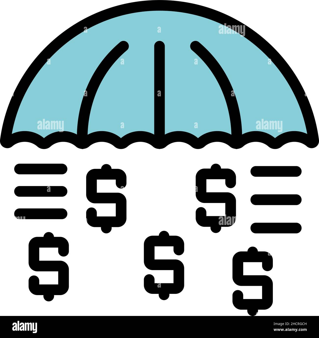Insurance money icon. Outline insurance money vector icon color flat ... Insurance money icon. Outline insurance money vector icon color flat ...