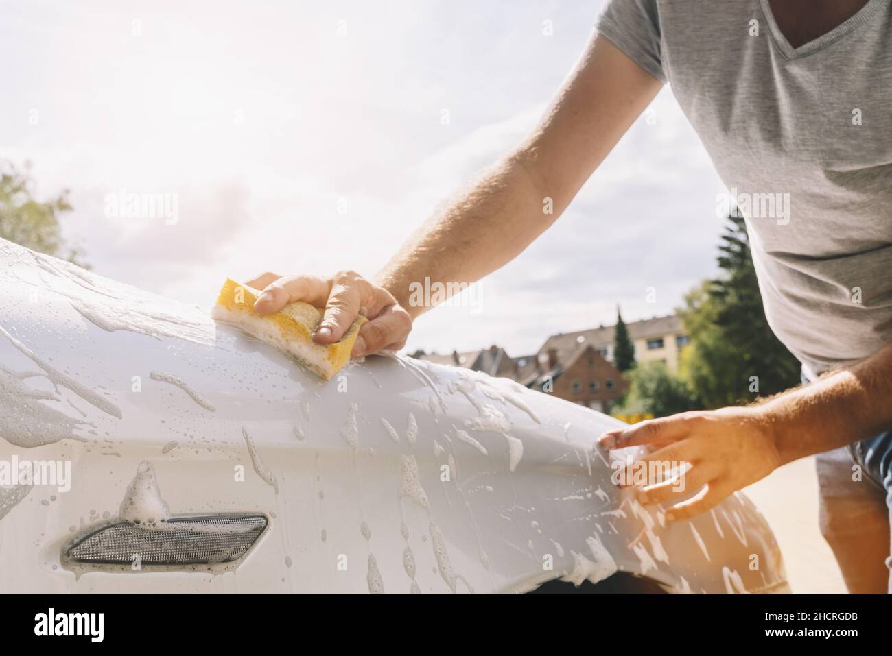 Outdoor car wash Stock Photo - Alamy
