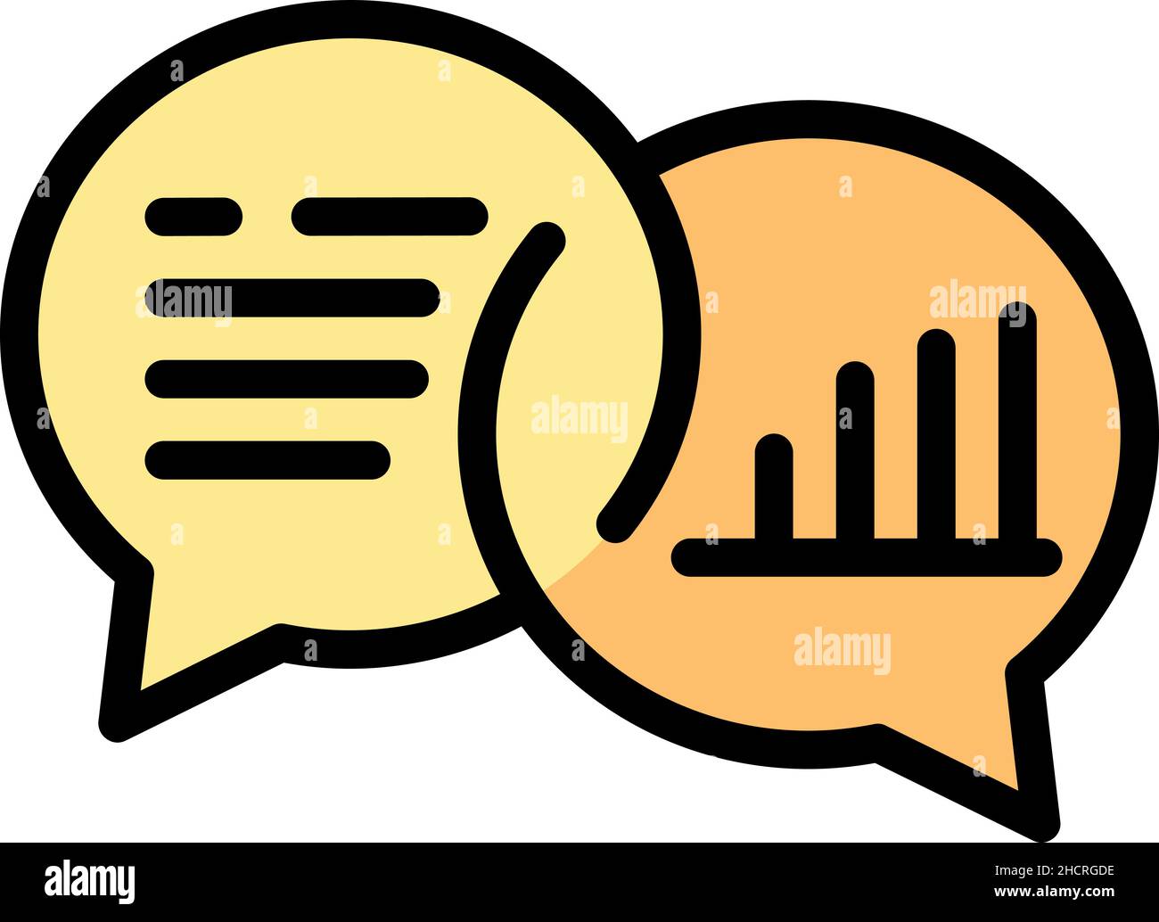 Business market chat icon. Outline business market chat vector icon ...