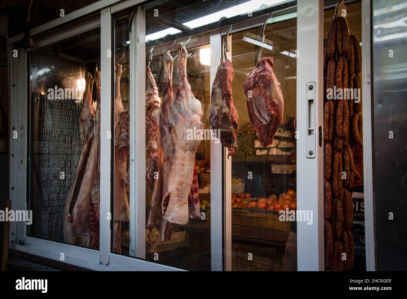 Vintage butcher shop display hi-res stock photography and images - Alamy