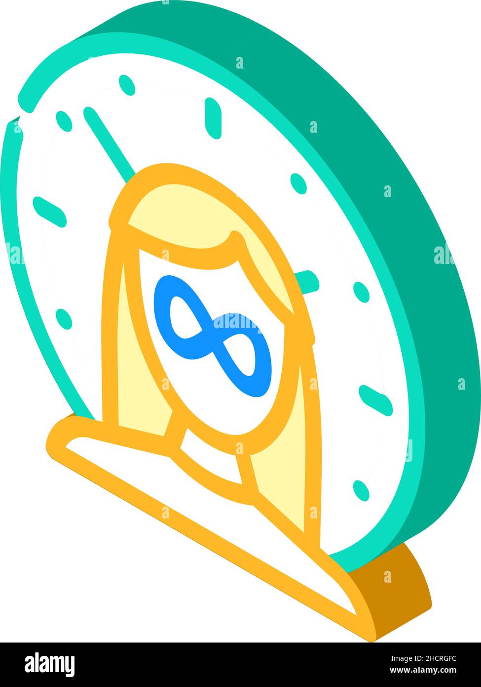 lack of sense of time isometric icon vector illustration Stock Vector ...