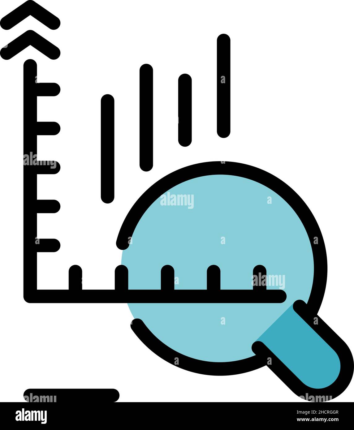 Market trend icon. Outline market trend vector icon color flat isolated ...