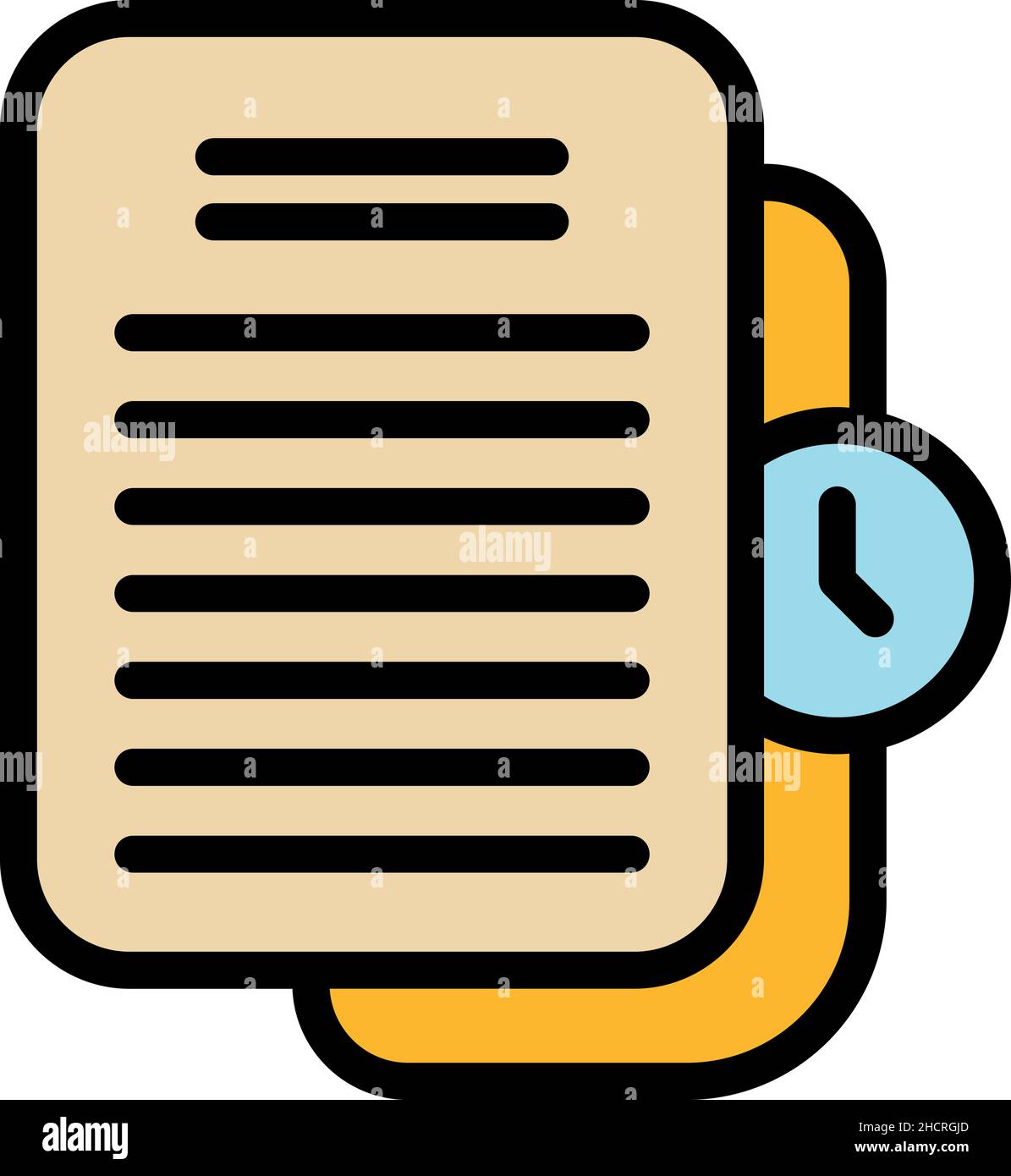 Working program icon. Outline working program vector icon color flat ...