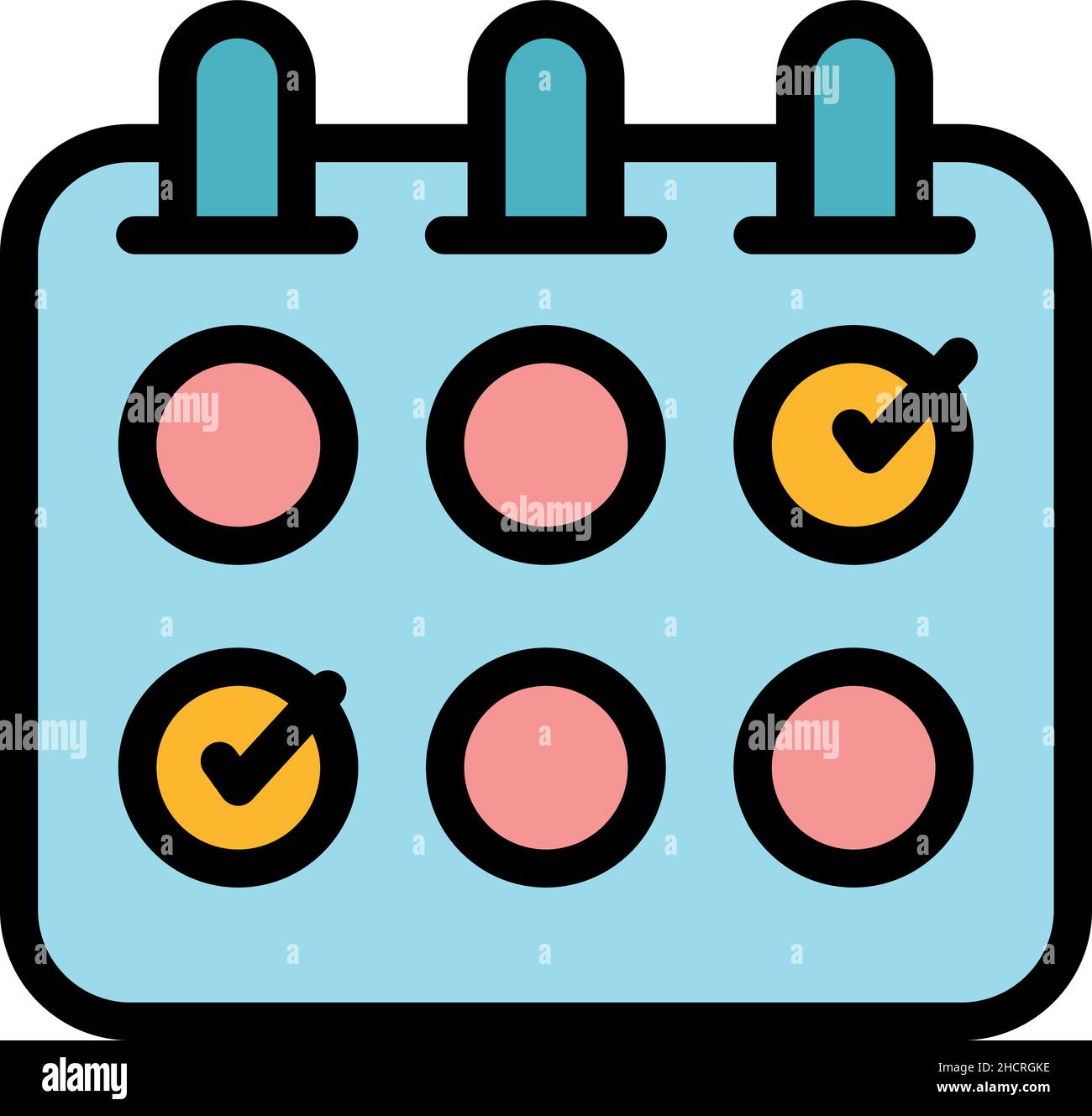 Flexible working icon. Outline flexible working vector icon color flat ...