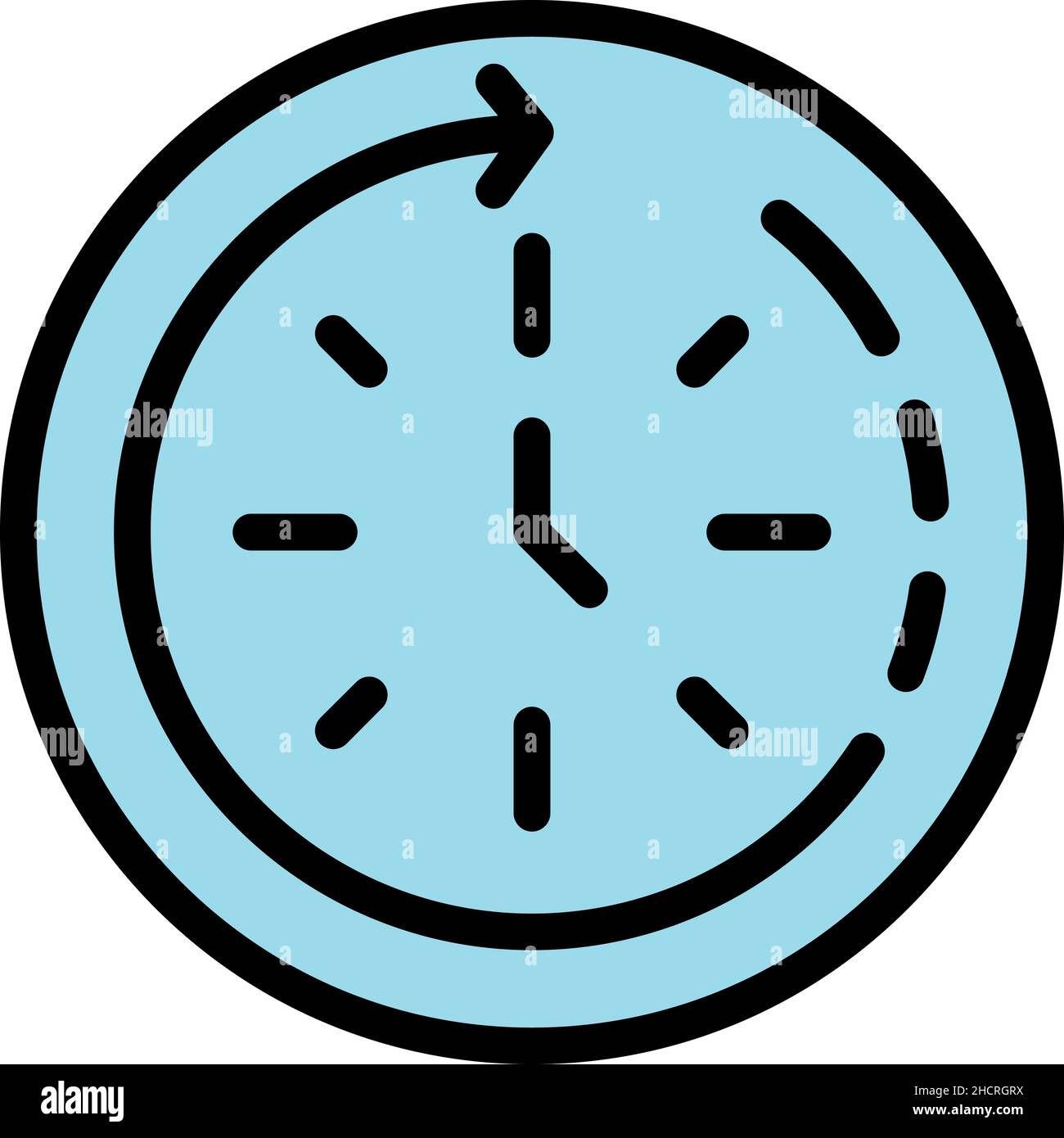 Career time icon. Outline career time vector icon color flat isolated ...