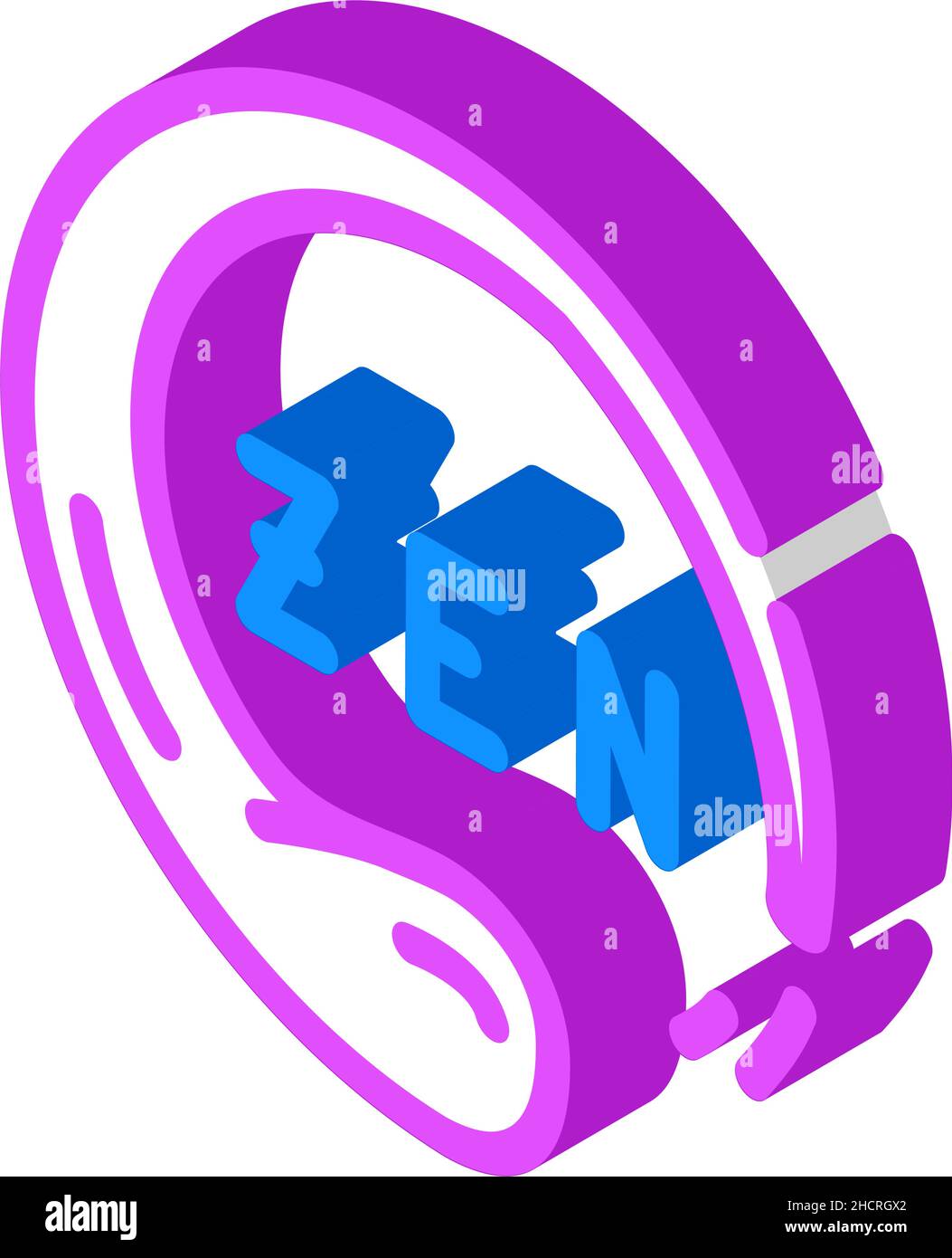 zen meditation isometric icon vector illustration Stock Vector Image ...