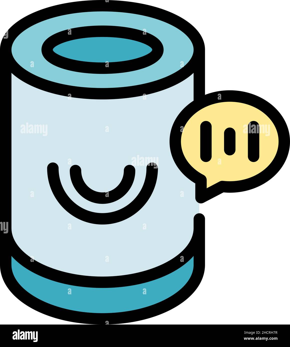 Audio recognition icon. Outline audio recognition vector icon color ...