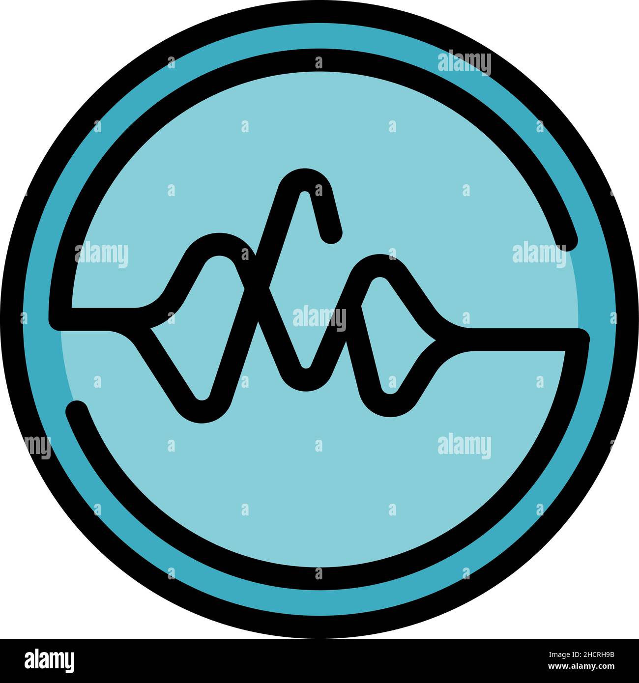 Voice control icon. Outline voice control vector icon color flat ...