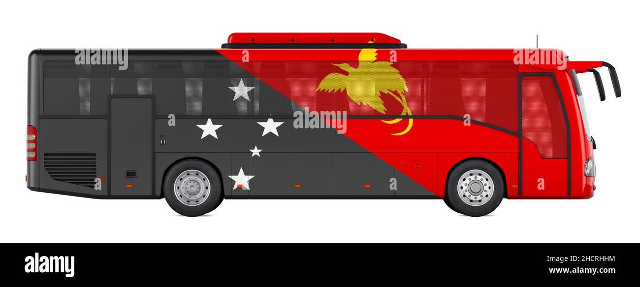 Bus travel in Papua New Guinea, Papuan New Guinean bus tours, concept ...