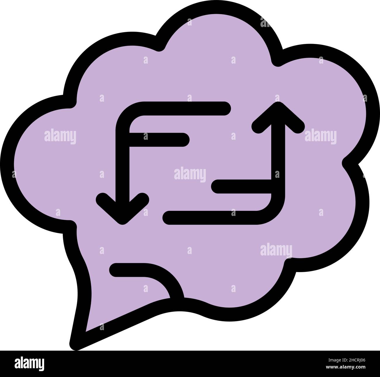 Repost button icon. Outline repost button vector icon color flat ...