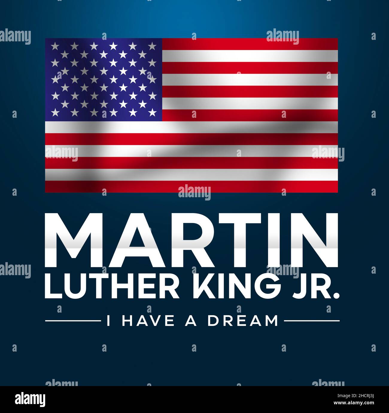 Patriotic Martin Luther King Jr. Day Abstract Background with Waving ...
