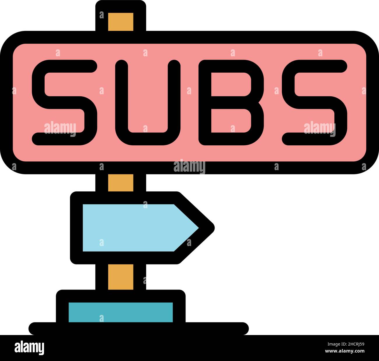 Subscribe indicator icon. Outline subscribe indicator vector icon color ...