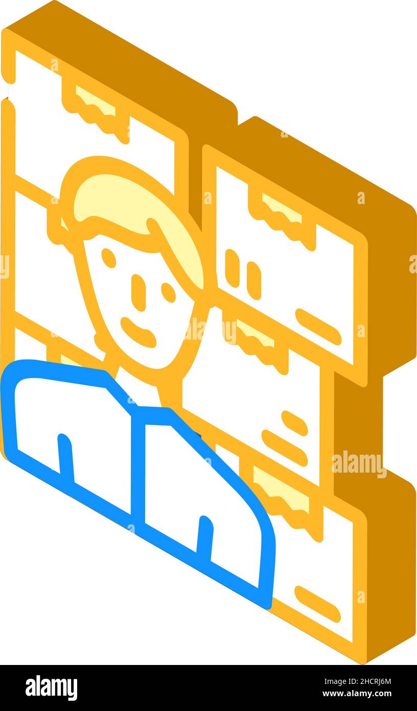 wholesale salesman isometric icon vector illustration Stock Vector ...