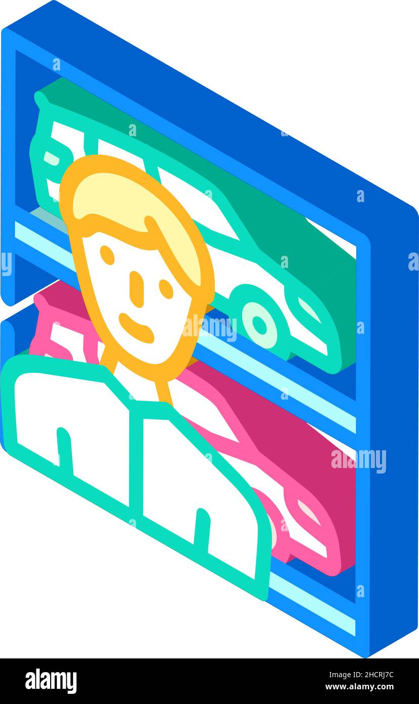 automobile car seller isometric icon vector illustration Stock Vector ...