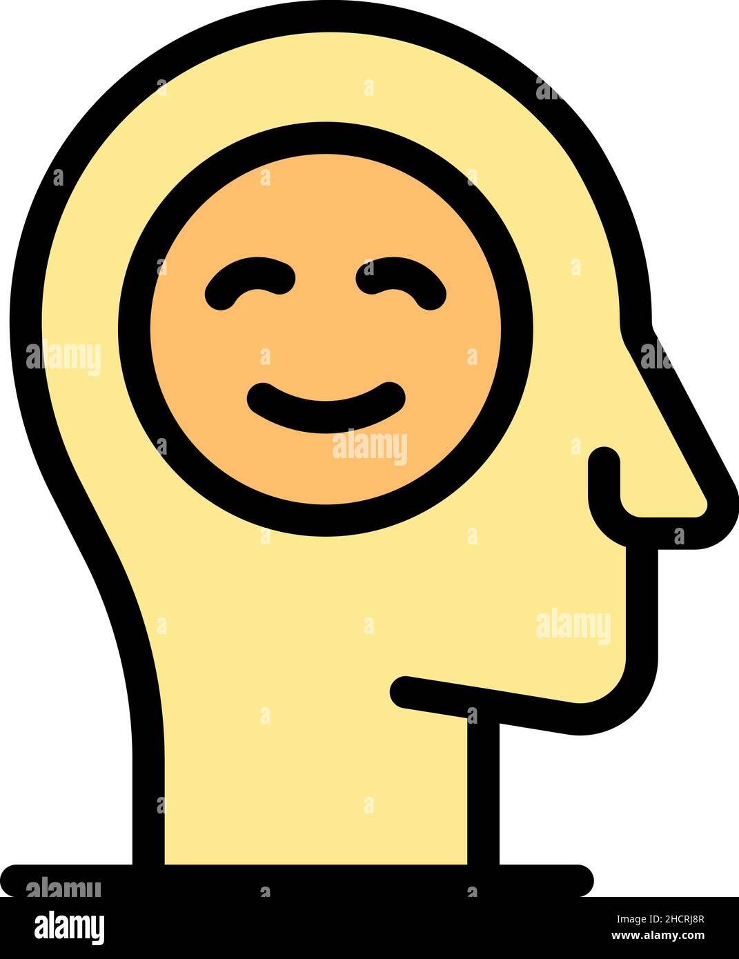 Self-esteem emoji icon. Outline self-esteem emoji vector icon color ...