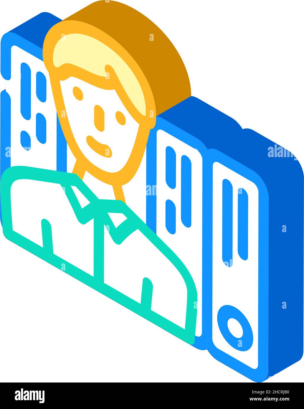 documentation of sales isometric icon vector illustration Stock Vector ...