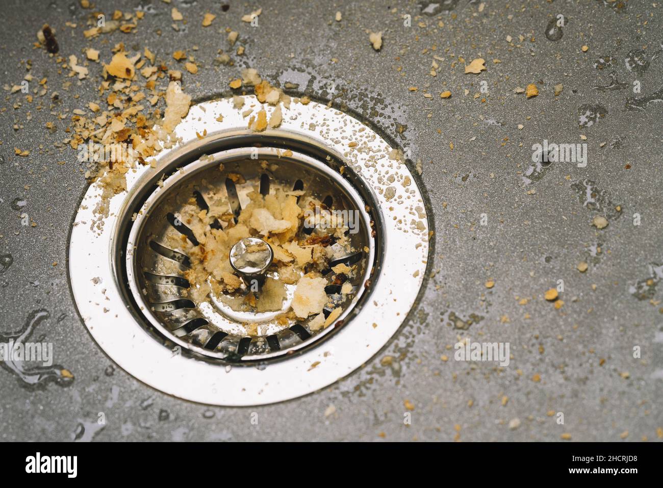 Dirty drain in the kitchen Stock Photo - Alamy