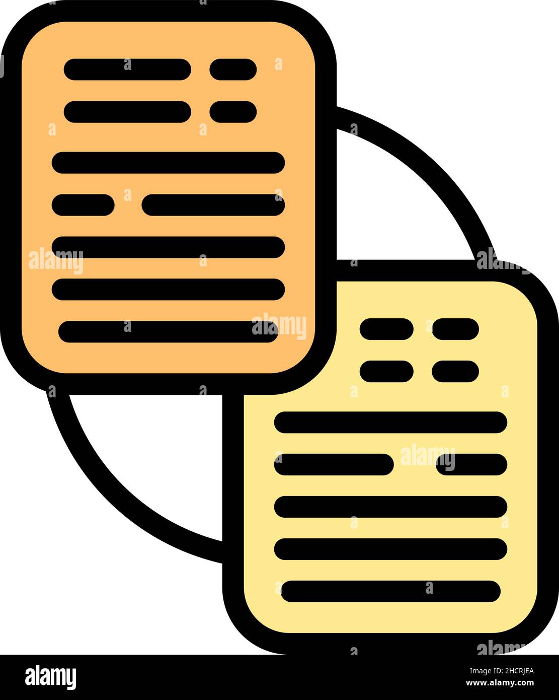 Social project icon. Outline social project vector icon color flat ...