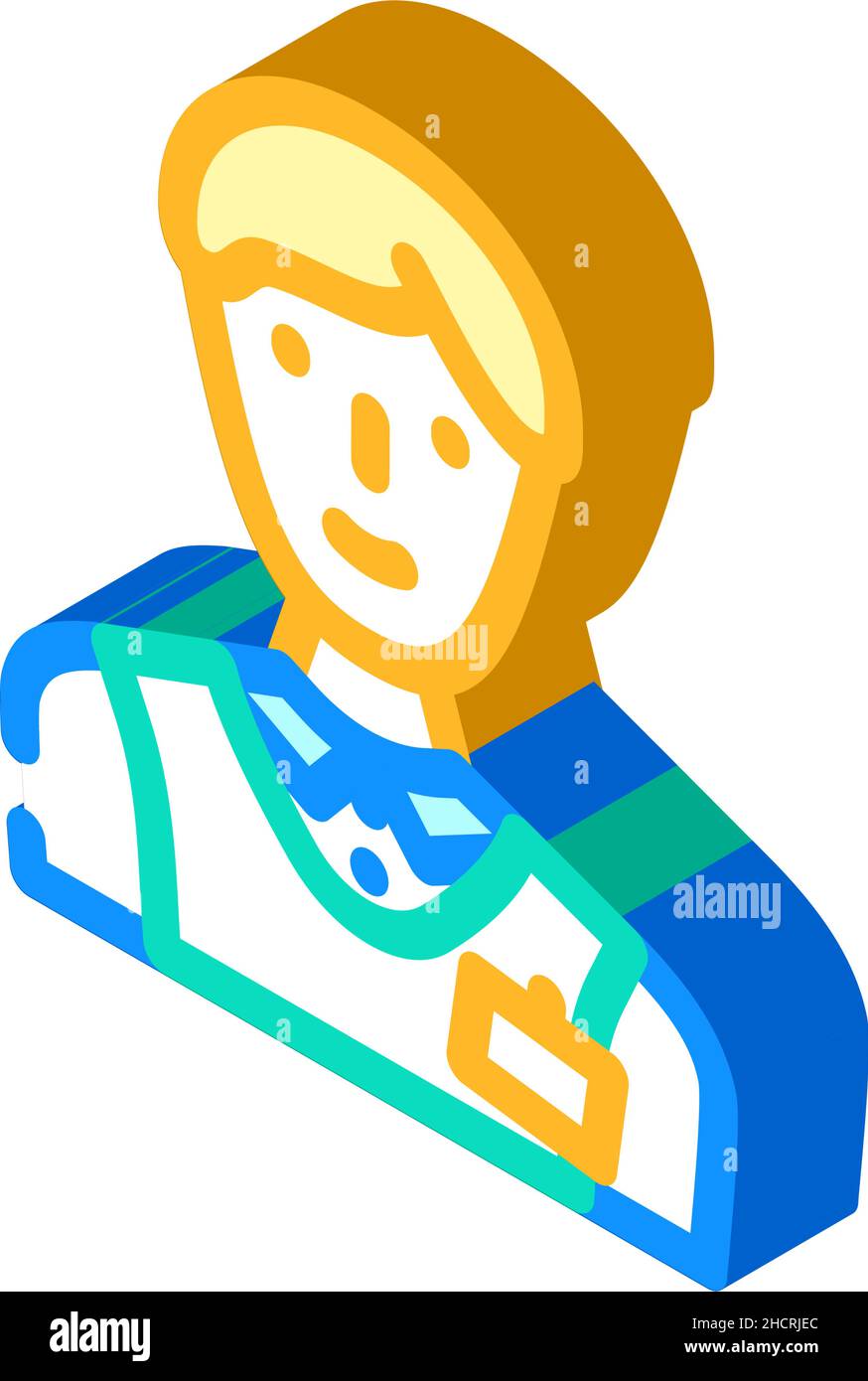 salesman store isometric icon vector illustration Stock Vector Image ...