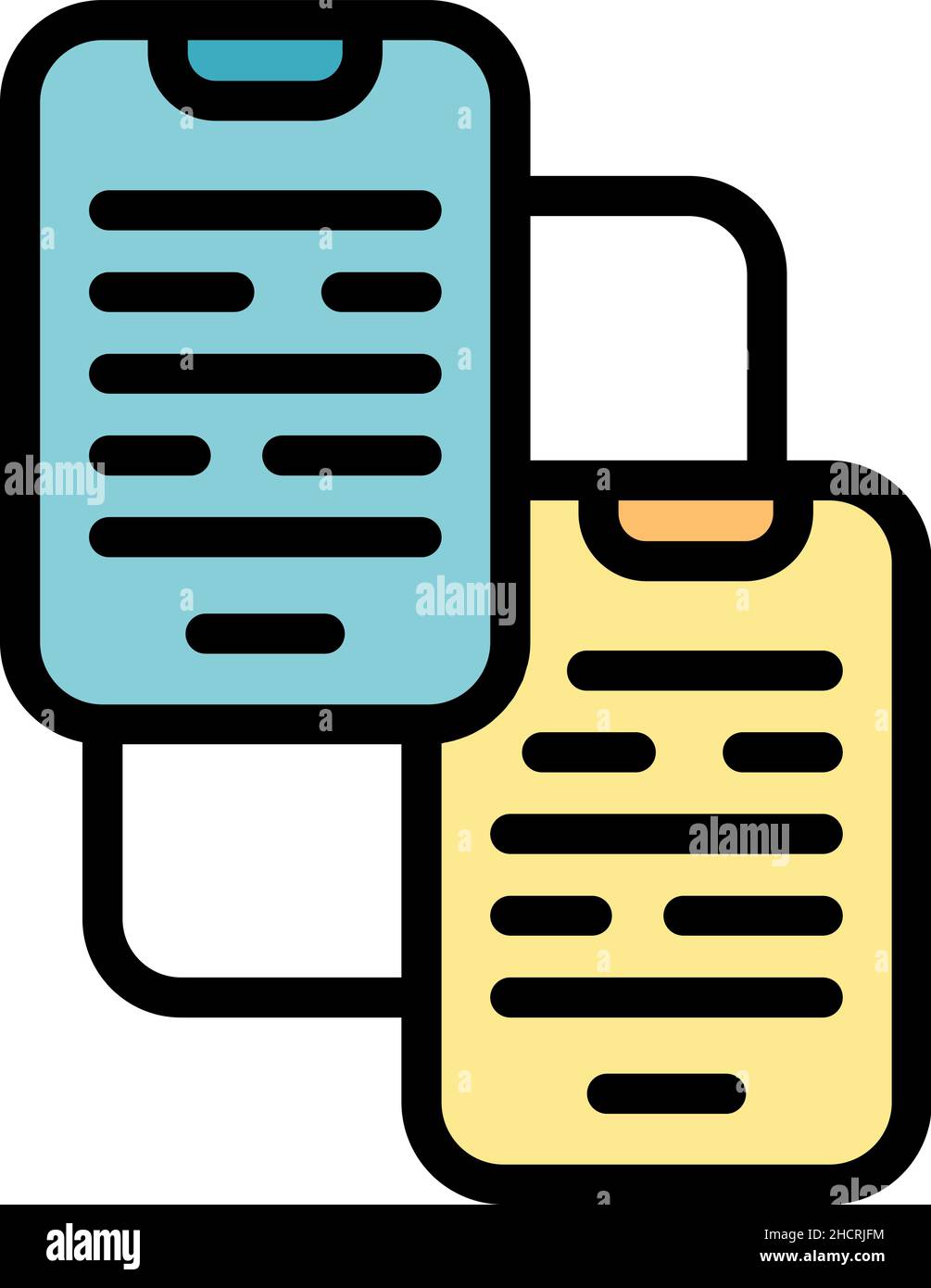 Social project papers icon. Outline social project papers vector icon ...