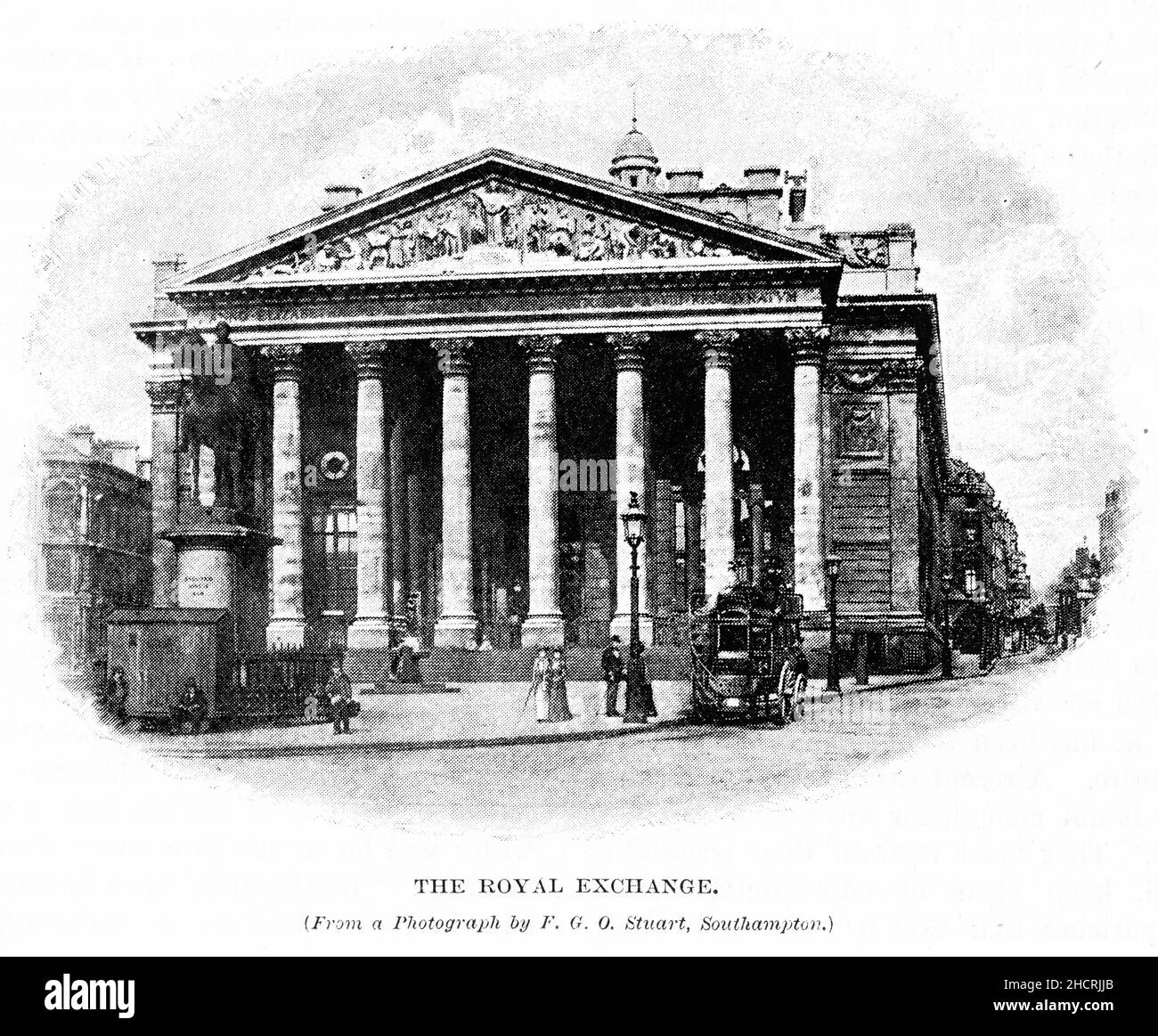 the Royal Exchange building in Southampton, published 1892 Stock Photo ...