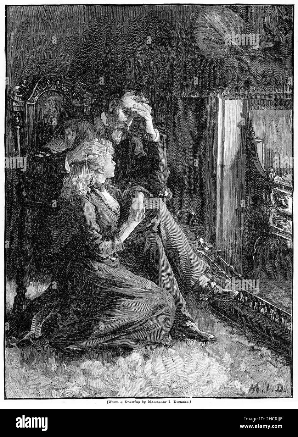 Victorian father and daughter Cut Out Stock Images & Pictures - Alamy