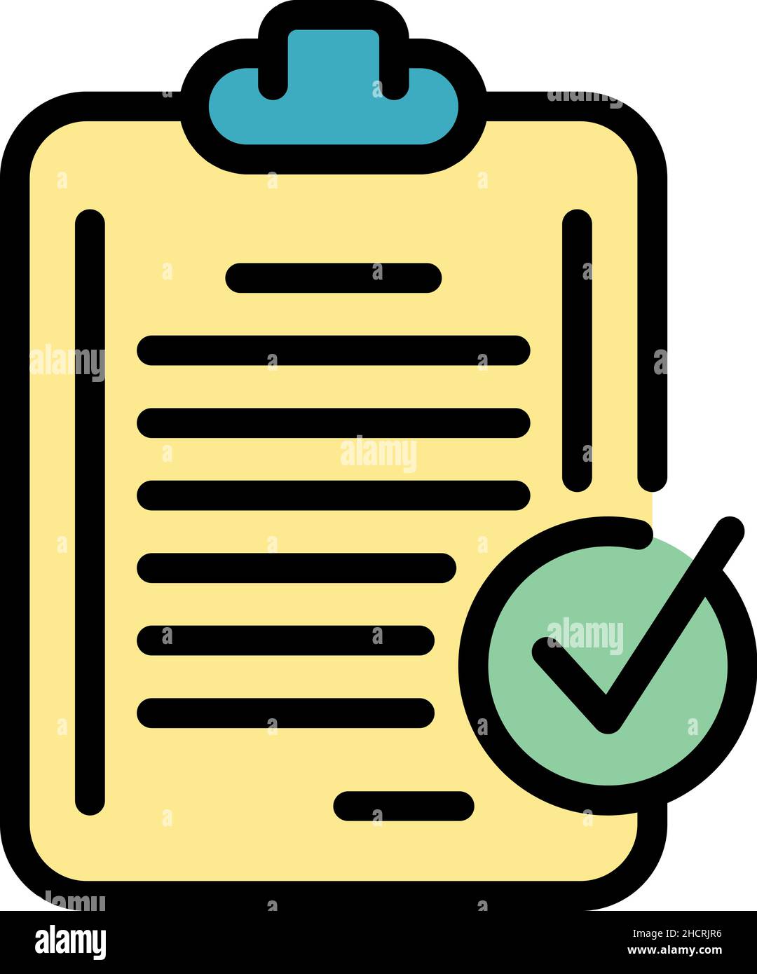 Checklist done icon. Outline checklist done vector icon color flat ...