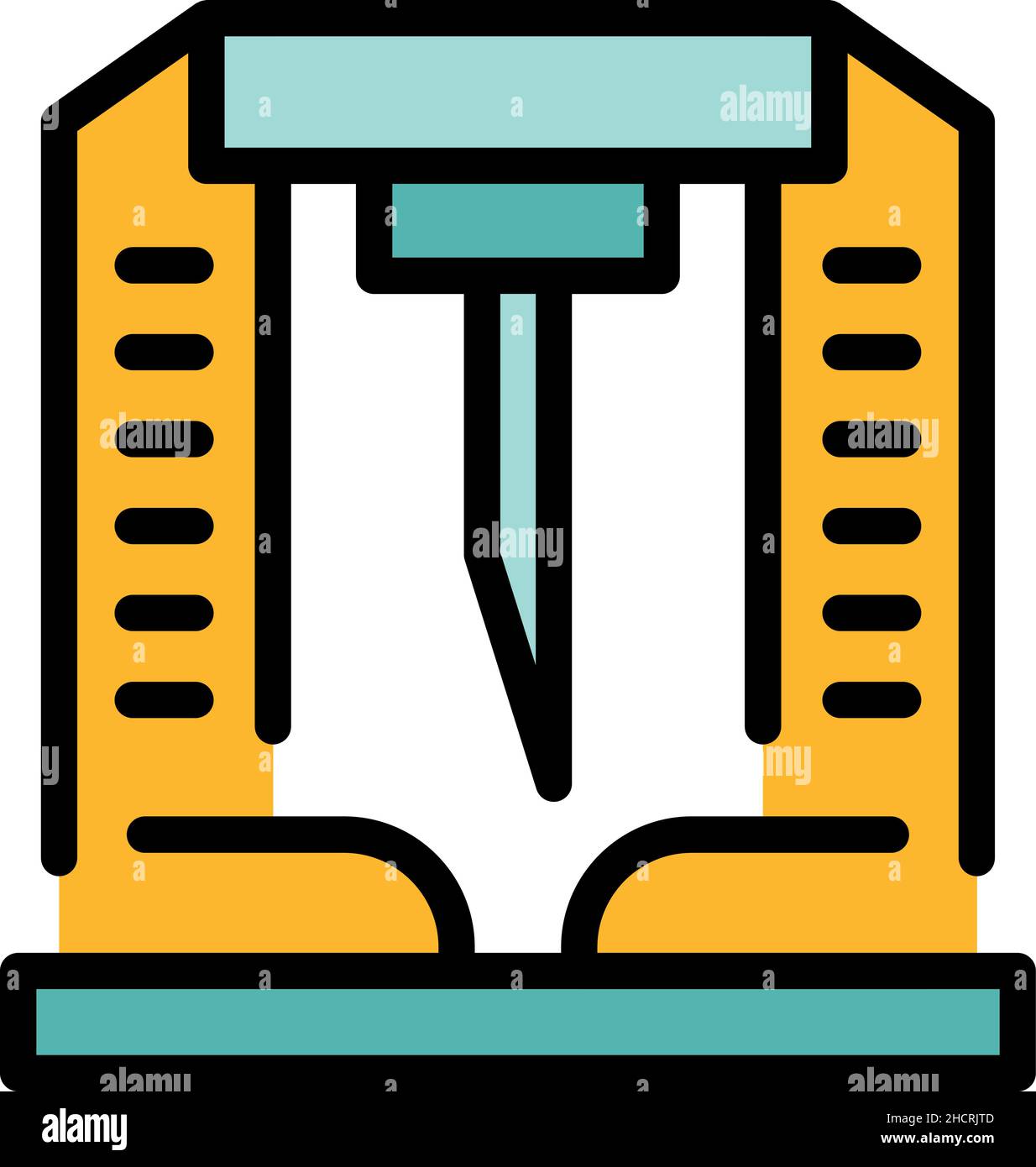 Paper production industry icon. Outline paper production industry ...