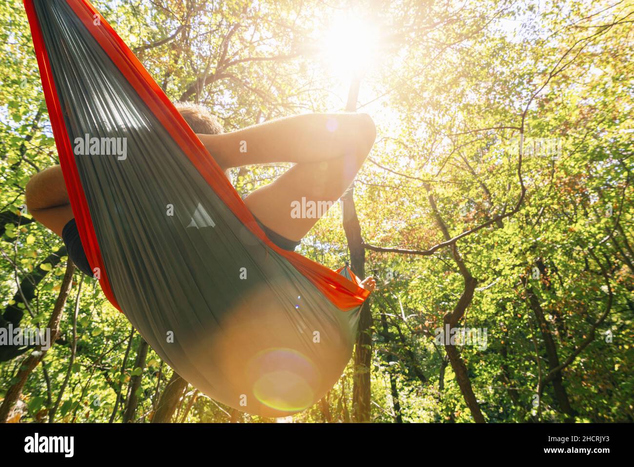 Backpack hammock hi-res stock photography and images - Alamy