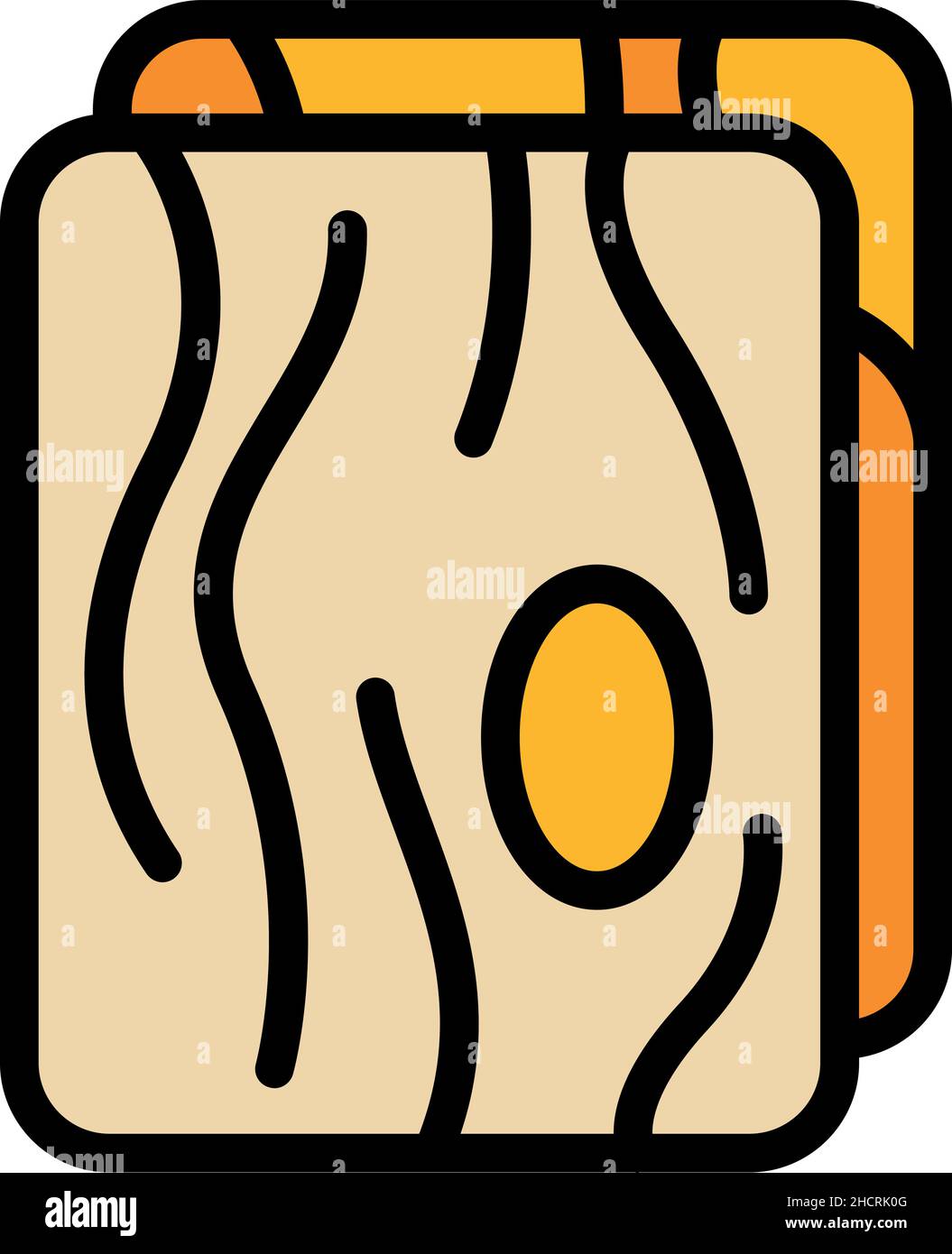 Wooden pieces icon. Outline wooden pieces vector icon color flat ...